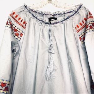 coco colette | Tops | Coco Colette Boho Embroidered Long Sleeve Top ...